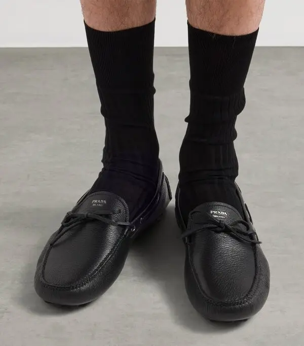 Prada Leather Driving Loafer