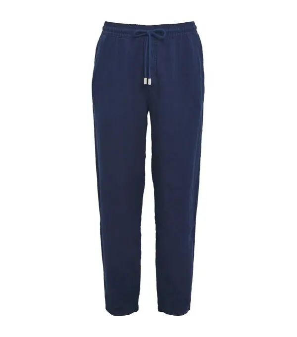 Vilebrequin Linen Drawstring Trousers - Navy