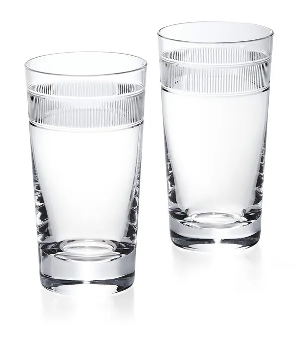Ralph Lauren Crystal Langley Highball Tumblers - Clear