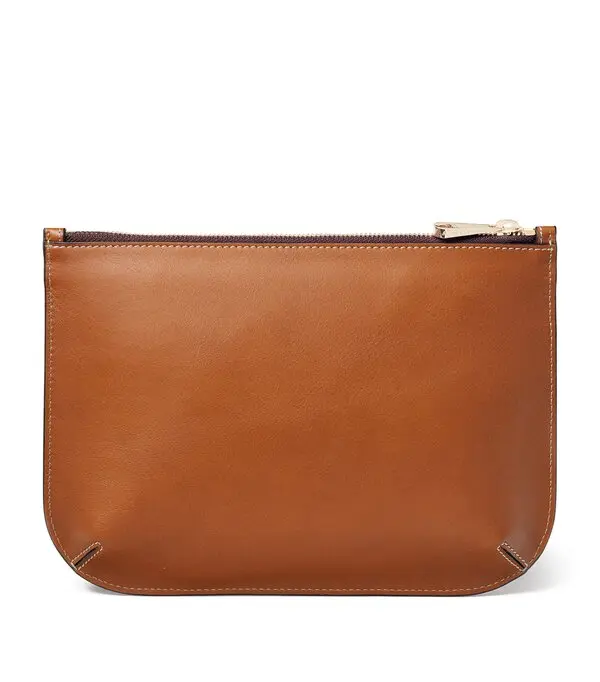 ASPINAL OF LONDON Large Leather Ella Pouch - Brown