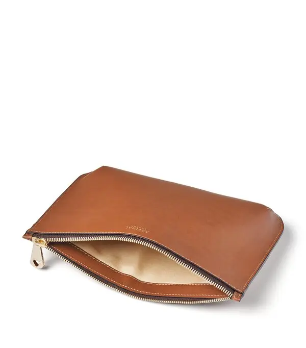 ASPINAL OF LONDON Large Leather Ella Pouch - Brown