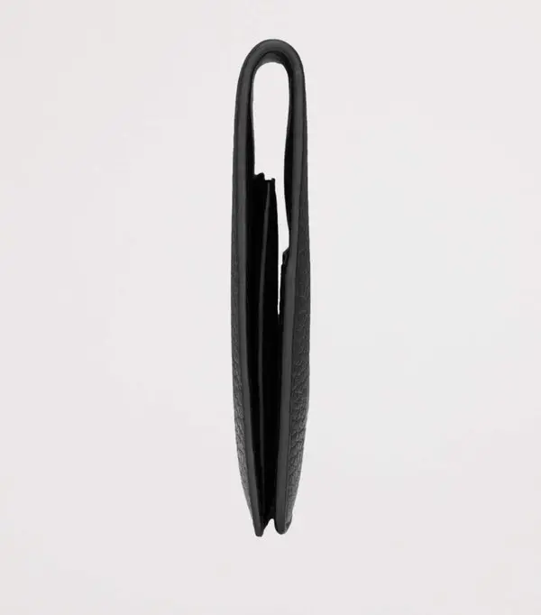 Saint Laurent Leather Monogram Passport Holder