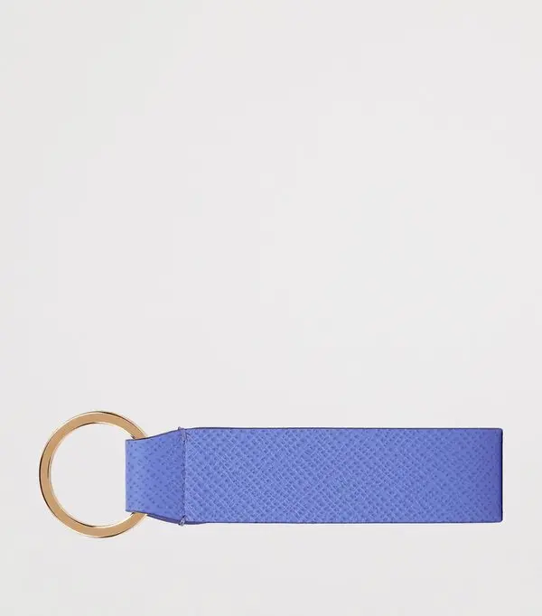 Smythson Panama Keyring - Purple