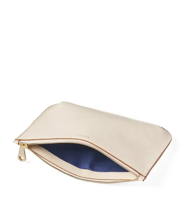 ASPINAL OF LONDON Large Leather Ella Pouch - Neutral