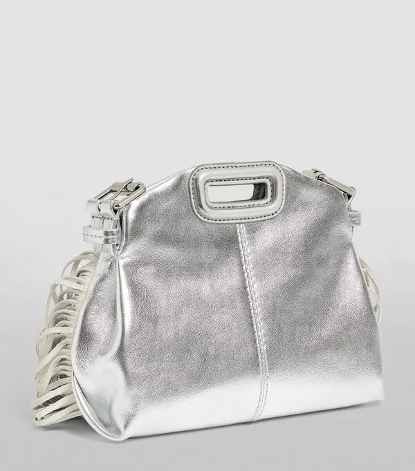 Maje Mini Leather Miss M Shoulder Bag - Black