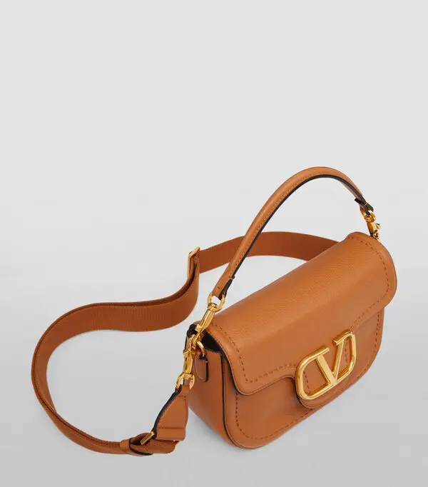 Valentino Garavani Leather Alltime Shoulder Bag - Beige
