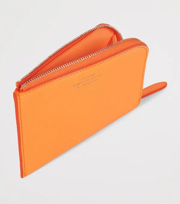 Smythson Small Panama Leather Flat Pouch