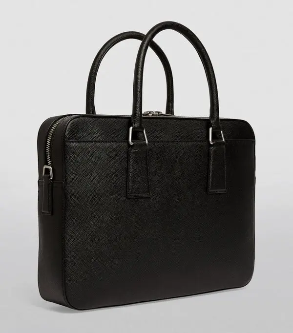 Sandro Leather Slim Briefcase - Black