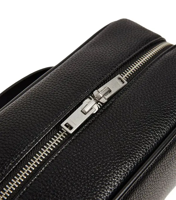 Sandro Grained Wash Bag With Top Handle