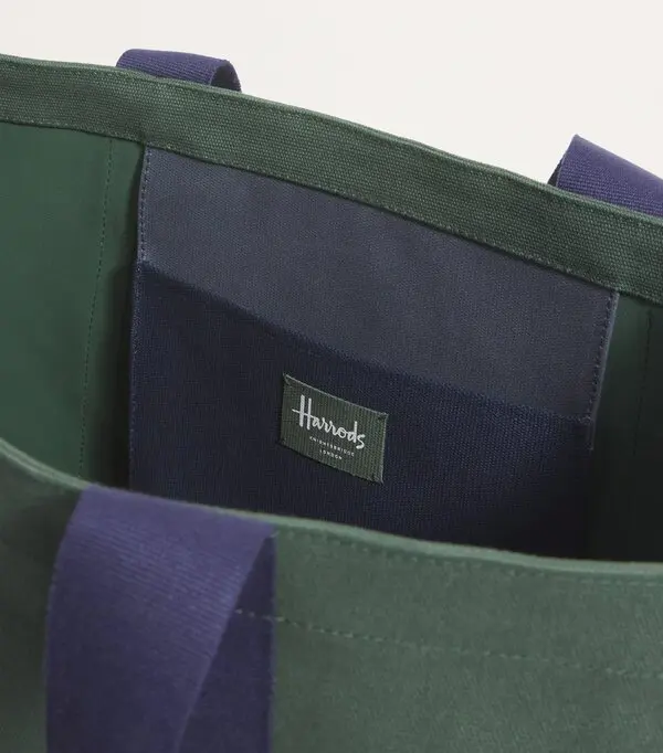 Harrods Large Cotton Logo Tote Bag