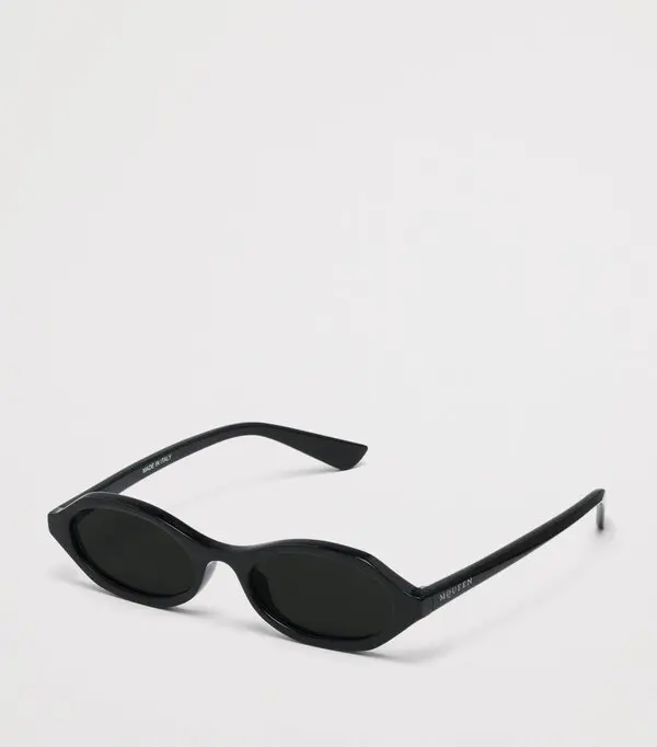 Alexander McQueen Oval Frame Sunglasses - Black