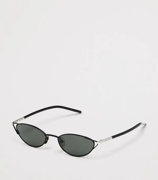Alexander McQueen Oval Sunglasses - Black