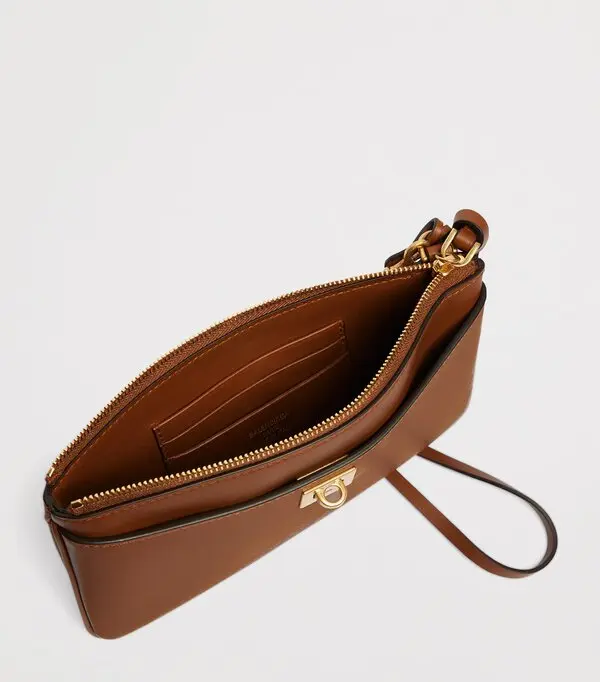 Balenciaga Calfskin Rodeo Pouch - Brown