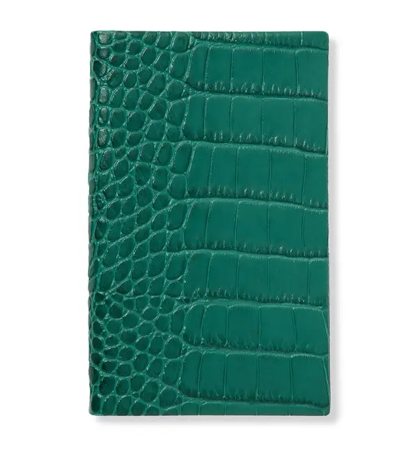 Smythson Mara Leather Panama Notebook - Blue