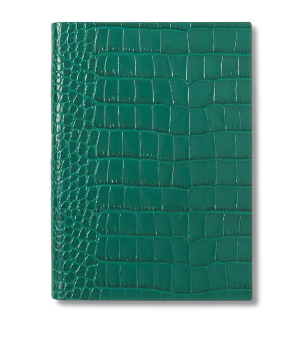 Smythson Mara Leather Soho Notebook - Blue