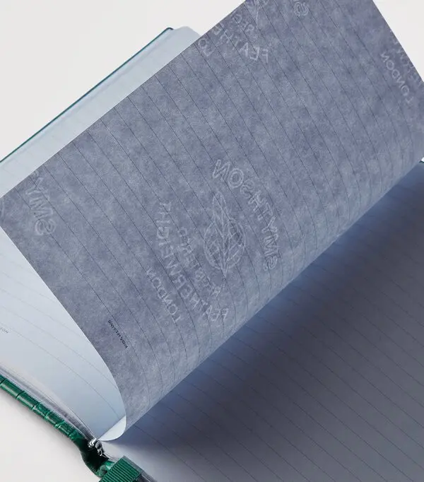 Smythson Mara Leather Soho Notebook - Blue