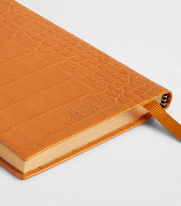 Smythson Mara Leather Chelsea Notebook - Orange