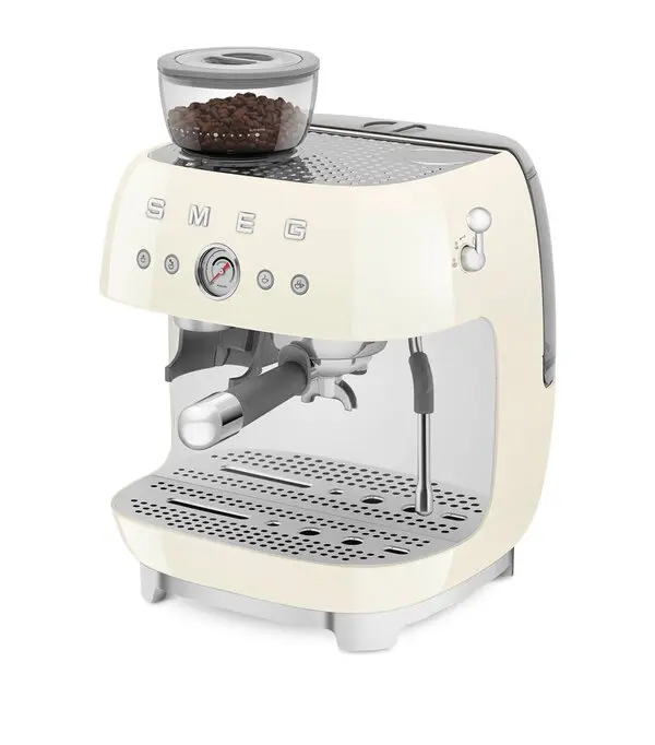 SMEG Egf03cruk Espresso Coffee Machine With Grinder - Neutral