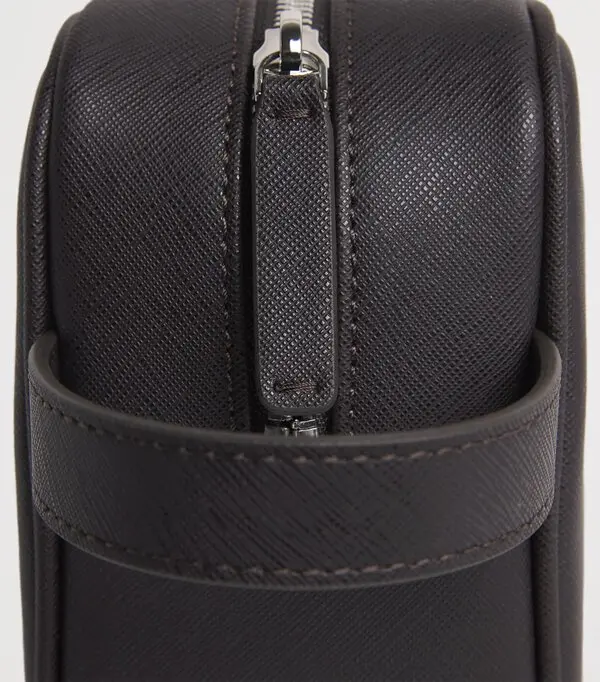 Emporio Armani Leather Wash Bag