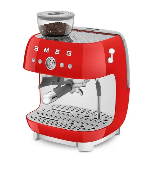 SMEG Egf03rduk Espresso Coffee Machine With Grinder