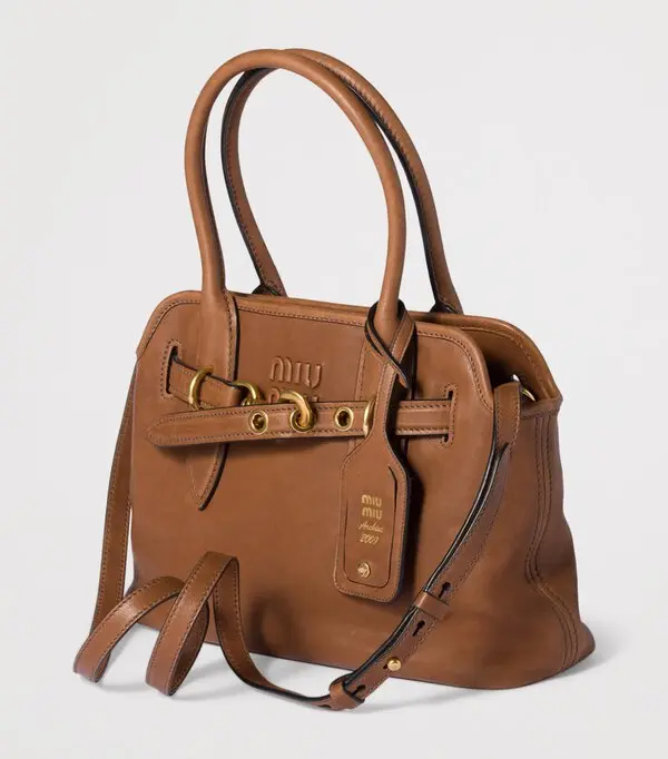 Miu Miu Nappa Leather Aventure Top-handle Bag