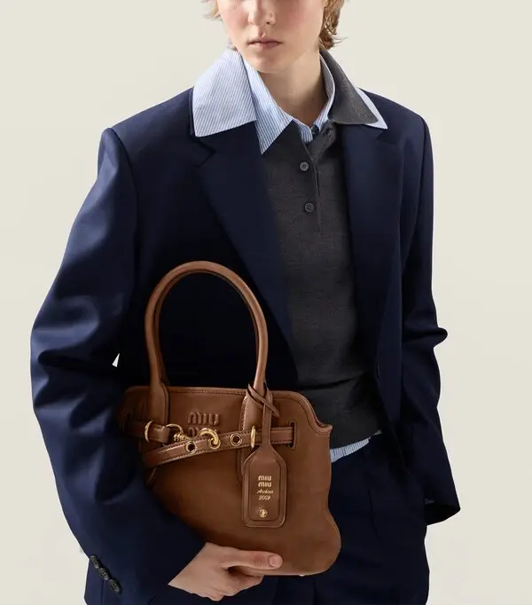 Miu Miu Nappa Leather Aventure Top-handle Bag