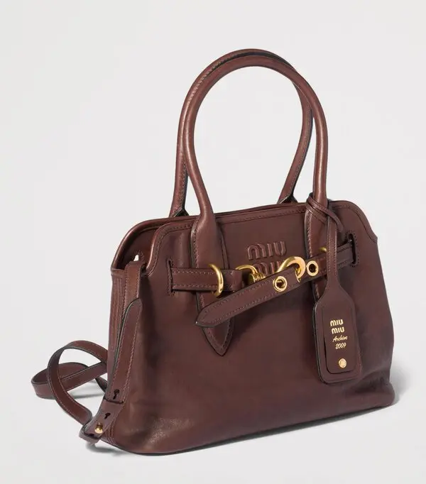 Miu Miu Nappa Leather Aventure Top Handle Bag