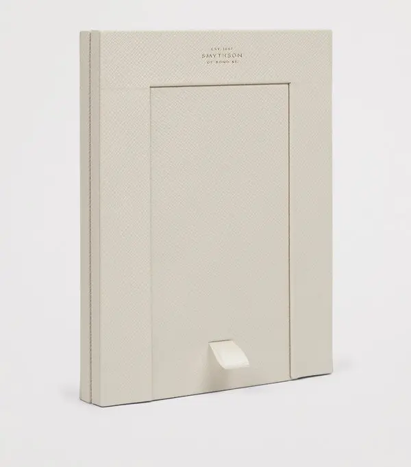 Smythson Calfskin Panama Double Frame - Ivory