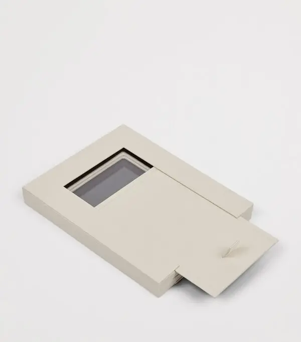 Smythson Calfskin Panama Double Frame - Ivory
