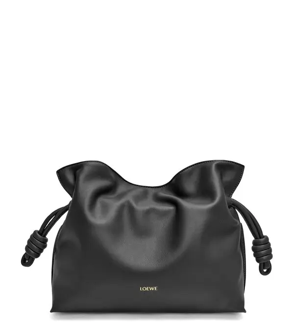 Loewe Leather Flamenco Clutch - Black