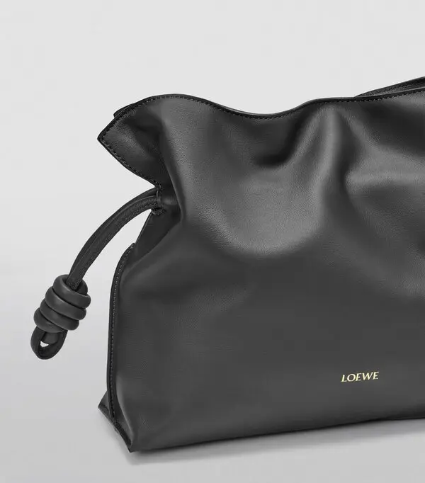 Loewe Leather Flamenco Clutch - Black