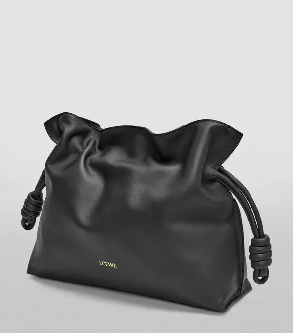 Loewe Leather Flamenco Clutch - Black