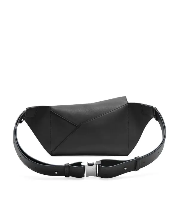 Loewe Leather Puzzle Belt Bag - Black
