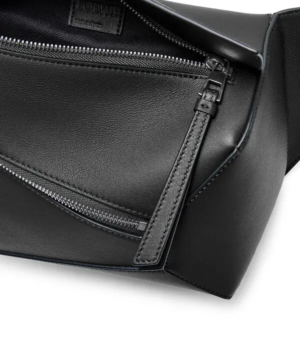 Loewe Leather Puzzle Belt Bag - Black