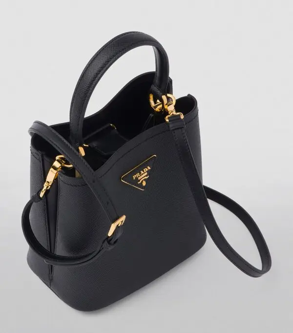 Prada Small Saffiano Panier Top-handle Bag - Black