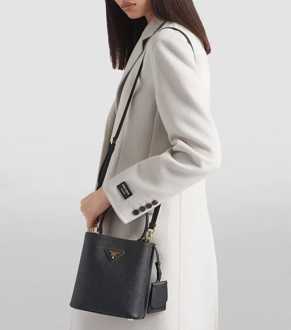 Prada Small Saffiano Panier Top-handle Bag - Black