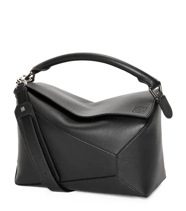 Loewe Leather Puzzle Edge Top-handle Bag - Black