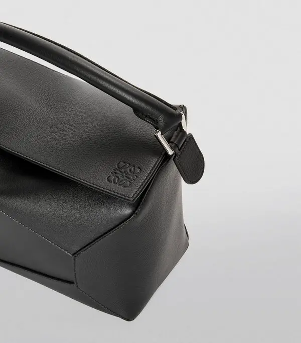 Loewe Leather Puzzle Edge Top-handle Bag - Black