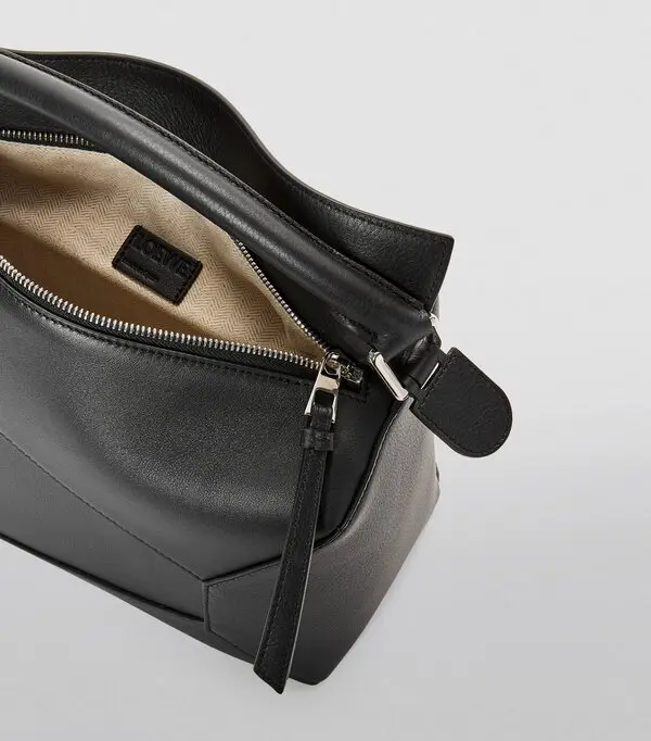 Loewe Leather Puzzle Edge Top-handle Bag - Black