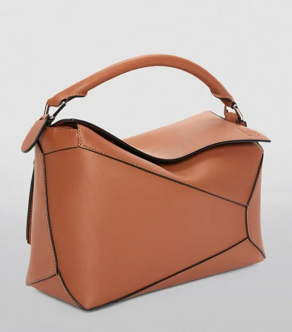 Loewe Leather Puzzle Edge Top-handle Bag - Brown