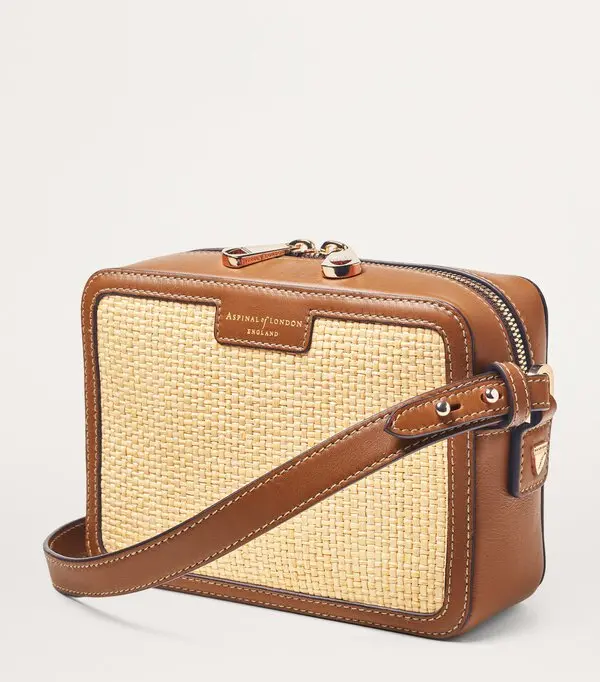 ASPINAL OF LONDON Leather Woven Camera Bag