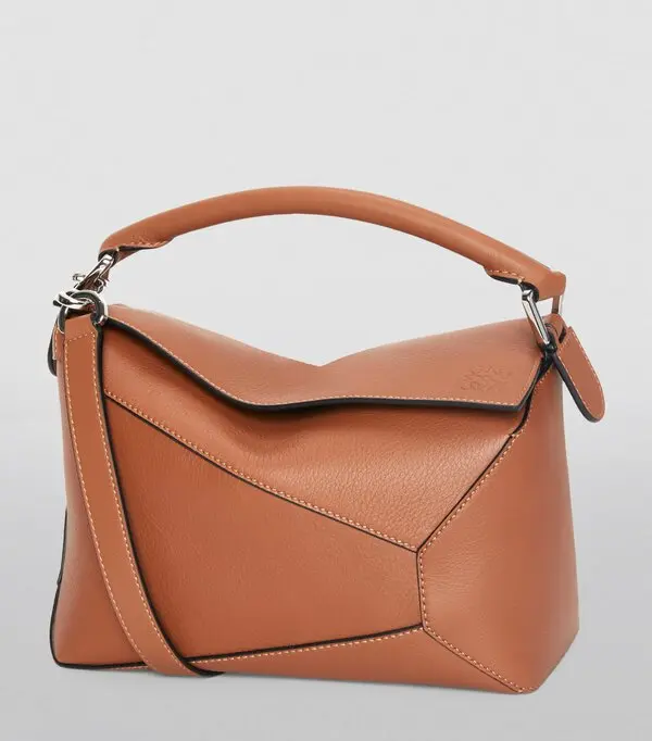 Loewe Small Puzzle Edge Top-handle Bag - Brown