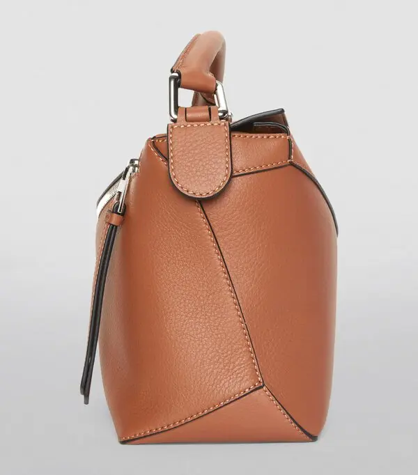 Loewe Small Puzzle Edge Top-handle Bag - Brown