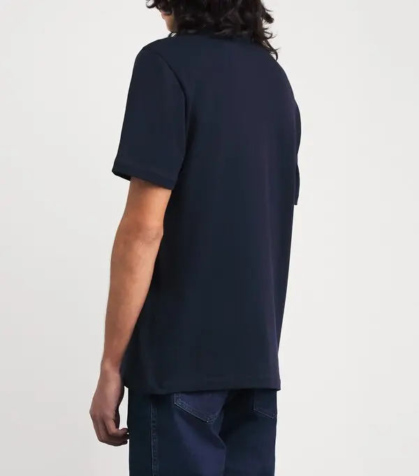 Brioni Cotton-silk Polo Shirt - Blue