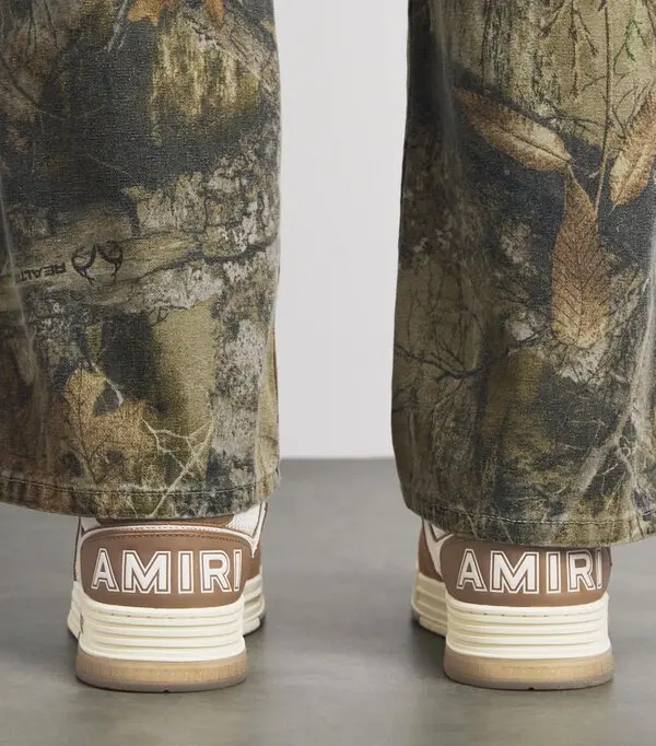 Amiri Ma Skyline Leather Sneakers - Brown