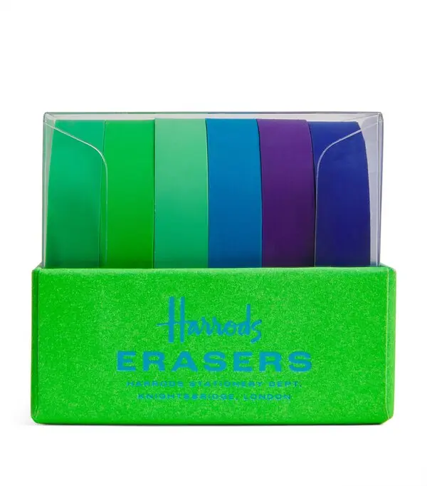 Harrods No Mistakes Erasers - Blue