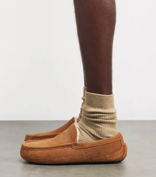 UGG Suede Ascot Slippers - Brown
