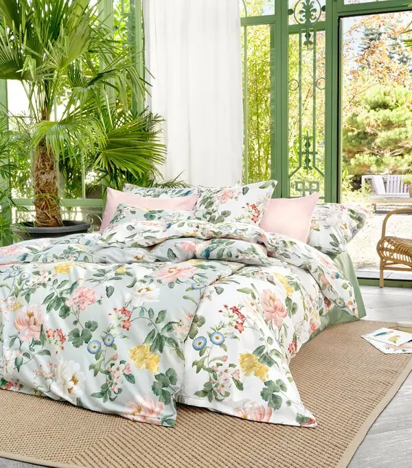 SCHLOSSBERG Floral Artemis-noblesse Flat Sheet - White