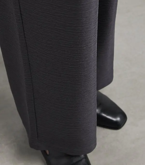 Eskandar Silk Plissé Flared Trousers
