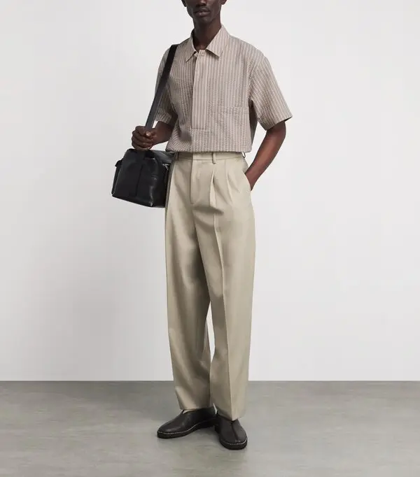 LE17SEPTEMBRE Cotton-blend Seersucker Stripe Shirt